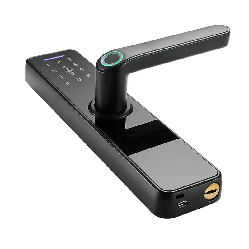 Smart Hotel Room Door Lock Security Fingerprint Digital Electric Handle ...