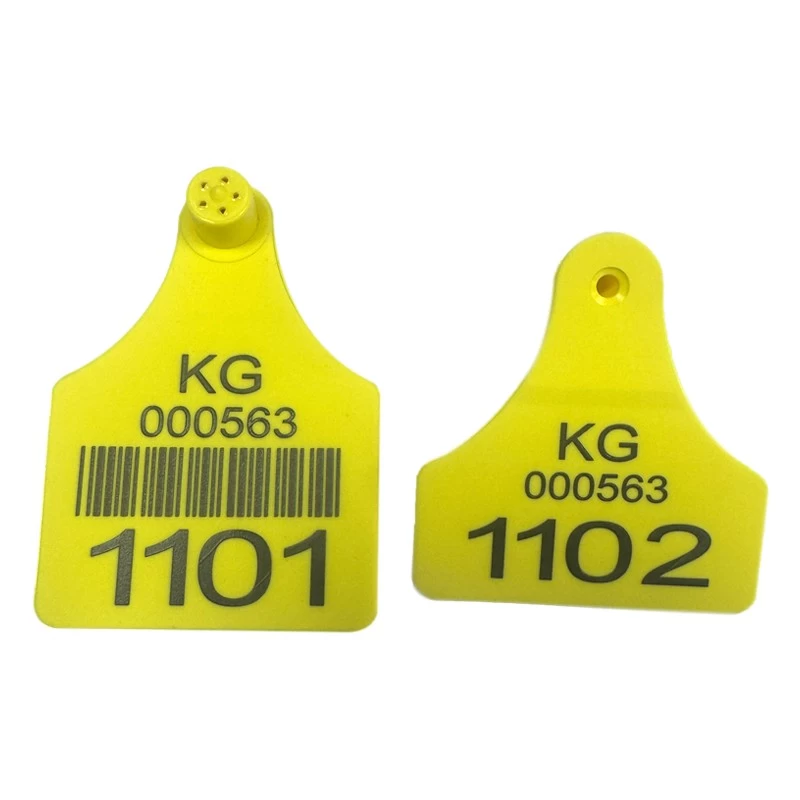 134.2KHz Frequency Plastic RFID Animals Cow Ear Tag Live Stock Cattle ...