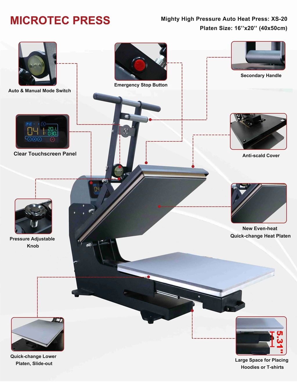 Auto Heat Press with Touchscreen Panel, Auto Heat Press Supplier ...