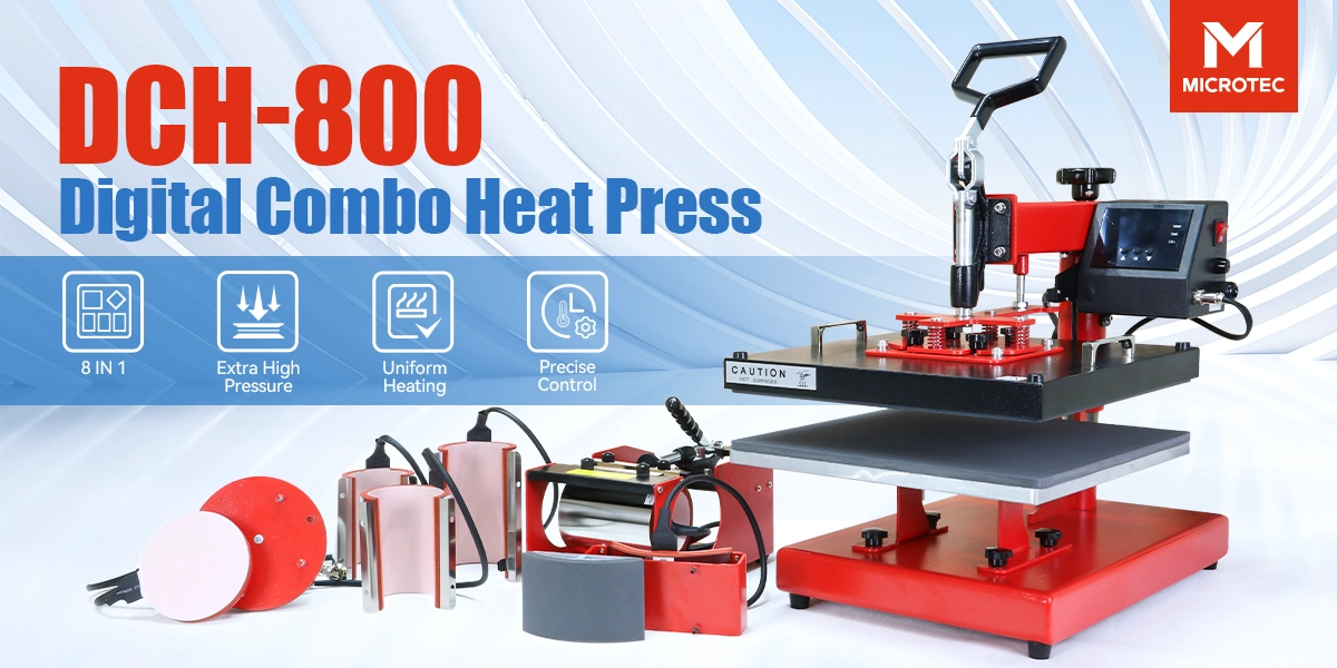 DCH-800 8-in-1 Commercial Heat Press: 15x15 Inch POD Customization ...