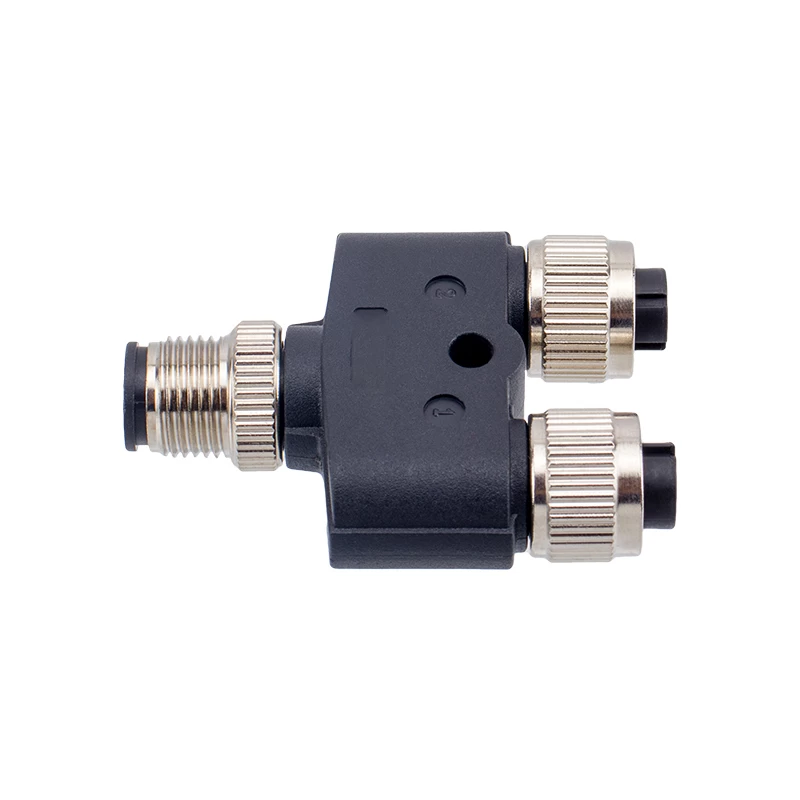 M12 3-pin female Y-coupler China supplier, M12 4-pin female Y-coupler ...