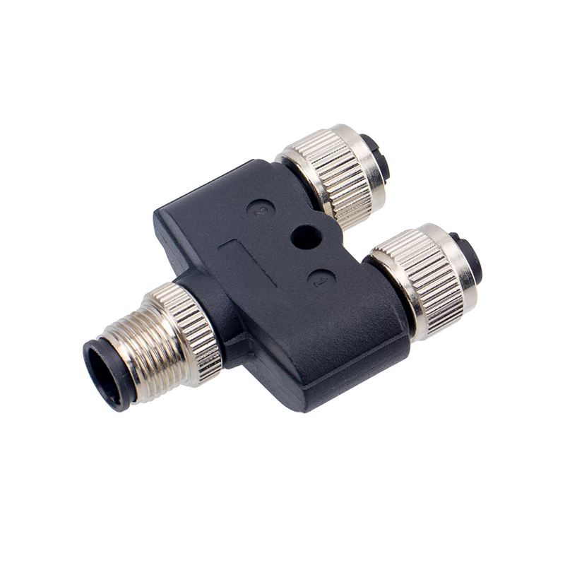 M12 3-pin female Y-coupler China supplier, M12 4-pin female Y-coupler ...