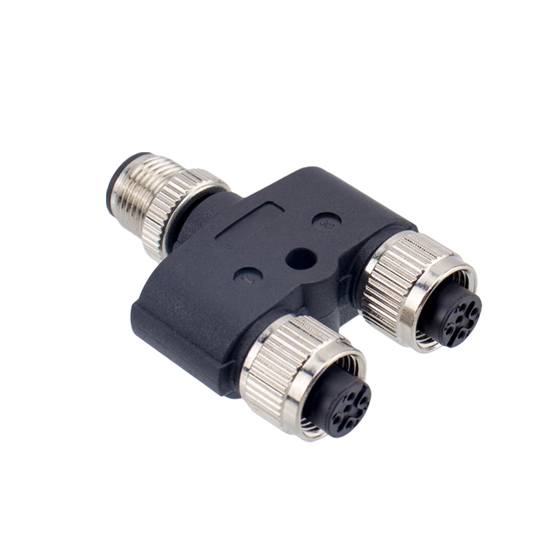 M12 3-pin female Y-coupler China supplier, M12 4-pin female Y-coupler ...