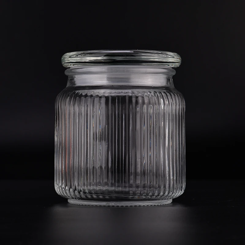 round bottom thick wall clear glass candle vessel Sunny Glassware