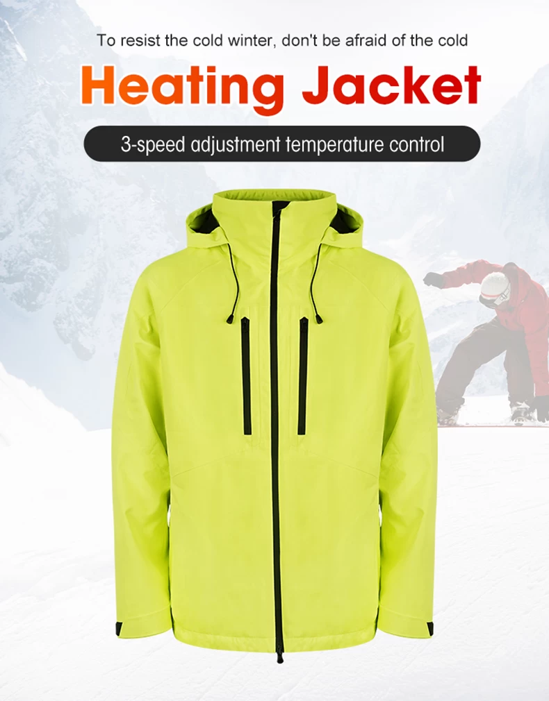 Custom Winter Waterproof Electric Jacket, heated jacket with battery ...
