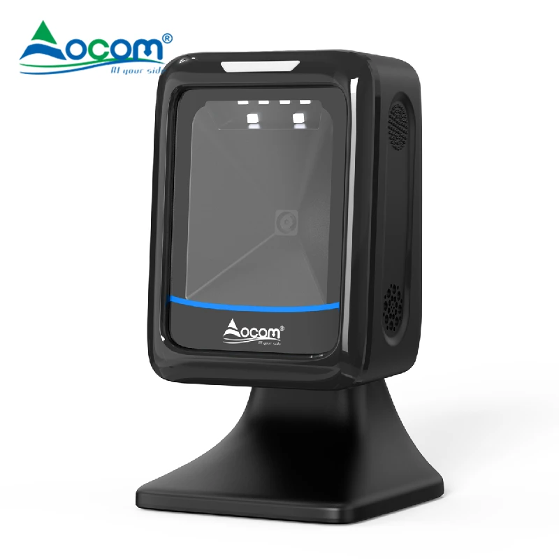 Professional Omnidirectional USB Desktop Barcode Scanner 1D 2D Auto QR ...