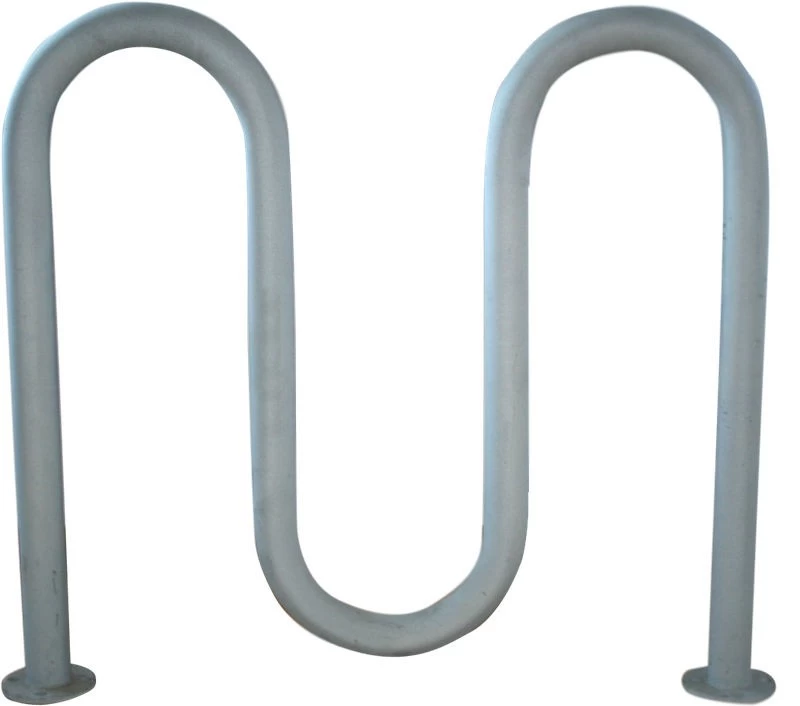 Outdoor Grey Powder Coated Wave Bike Rack