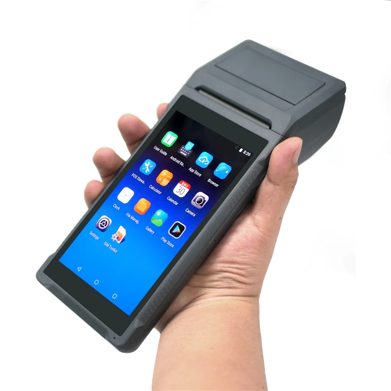 POS T8 8 Android POS Terminal With Thermal Label And Receipt Printer