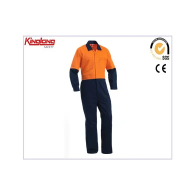 Color Combination One Piece Safety Work Coverall Uniform