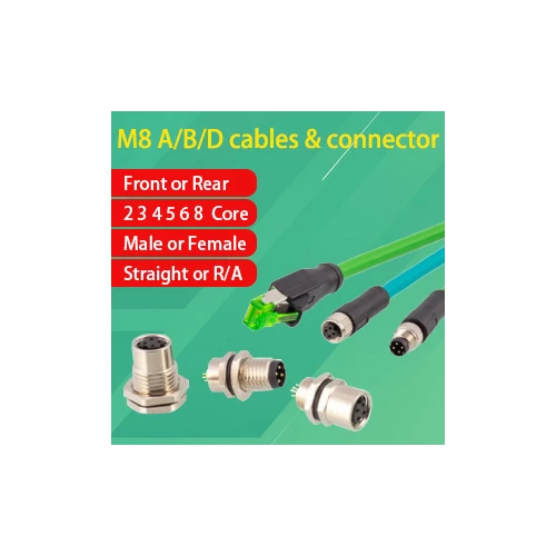 M8 D coded to rj45 cat5e cable China manufacturer,m8 ethernet cable ...