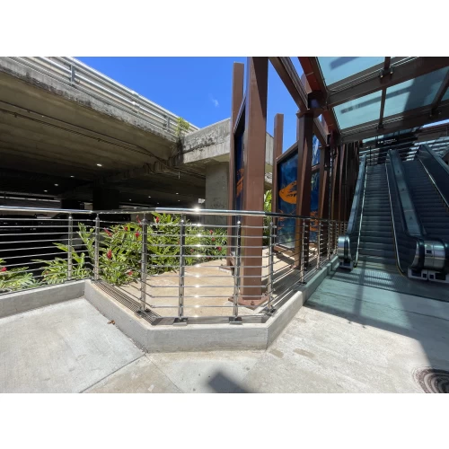 AISI 316L stainless steel crossbar railing balustrade