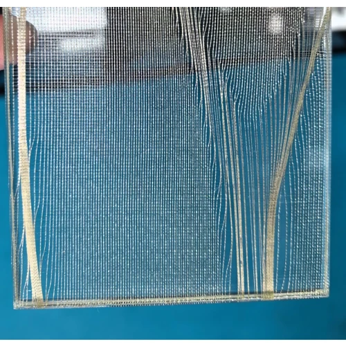 Wire Mesh Laminated Low Iron Clear Tempered Laminated Fireproof Glass