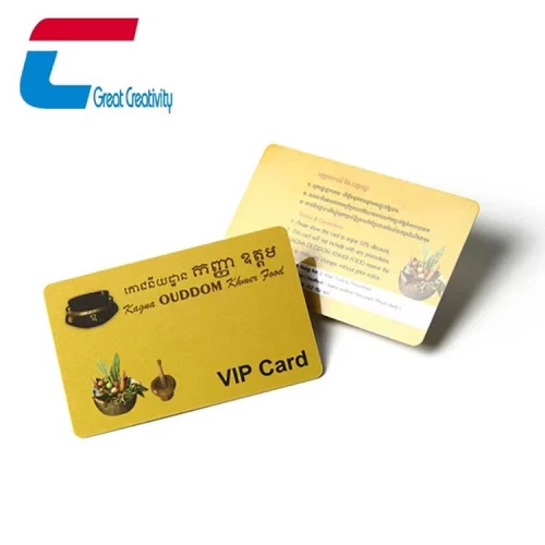 Plastic VIP Membership Card For Restaurant