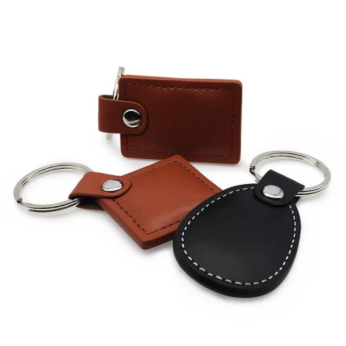 Programmable NFC Leather Keychain RFID Keyfob Wholesaler