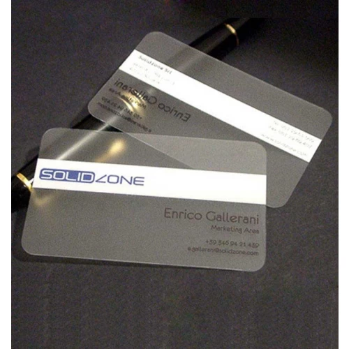 Transparent Translucent RFID PETG Business Cards Manufacturer