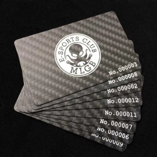 RFID PLA CMYK Full Color Carbon Fibre Printing Plastic Gift Business ...