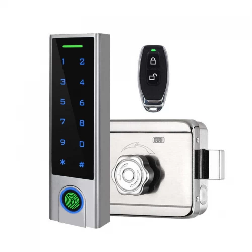Touchscreen Smart Doorlock Waterproof Outdoor Gate Rim Lock Fingerprint ...