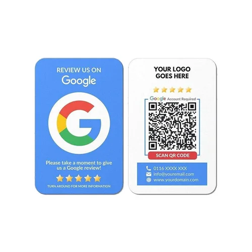Custom Printing Nfc Chip Google Reviews Card, Pop Up amazon Review Card ...