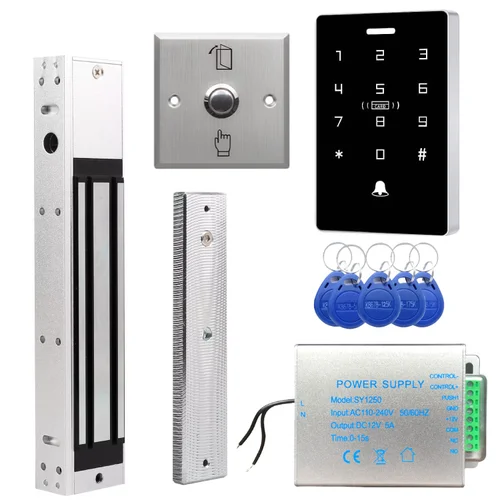 DC12v RFID Access Control Kit With IC ID Keypad 280kg Magnetic Lock ...