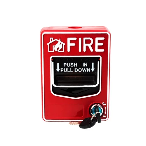 Red Manual Call Point Emergency Button Fire Alarm System's Pull Down ...