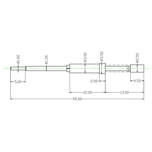 probe pin,spring loaded probe pin,ICT test probe,Brass pogo pin