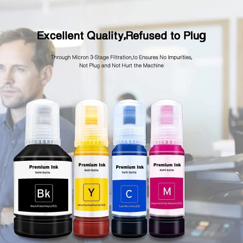 Compatible Epson 502 T502 Refill Ink Bottles Replacement for Ecotank ET ...