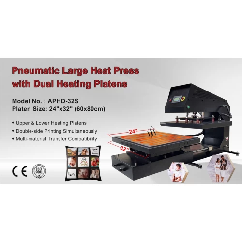 Pneumatic Large Heat Press Machine with Dual Heating Platens, best ...