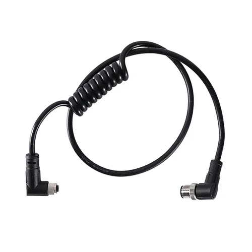 M8 female to M12 male coil cord China supplier, M8 female to M12 male ...