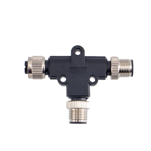 M12 male T coupler connector China supplier, M12 female T coupler ...