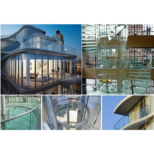 On sale architectural curved glass panels for luxury residences ...