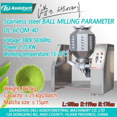 15μm Matcha Automatic Ball Milling Grinder Machine For Tea Powder ...