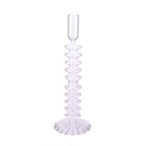 borosilicate tall glass candlestick for pillar candle on okcandle.com