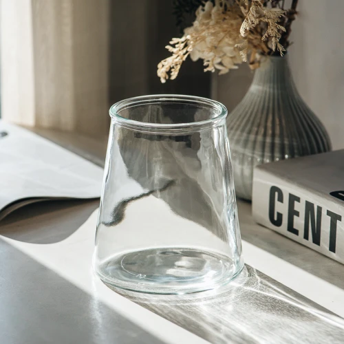 Trapezoid Clear Glass - Custom Color Soy Wax Candle Vessel - Candle Jar ...
