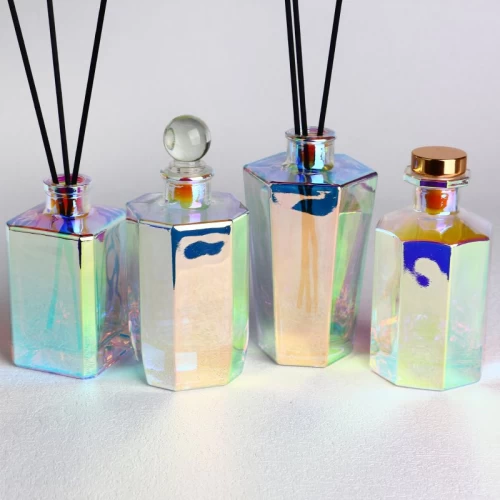150ml 200ml electroplated iridescent prism China glass air freshener ...