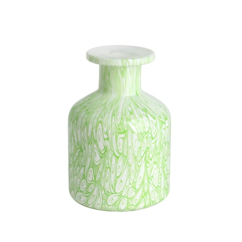 Water transfer finished green diffuser bottle set of 2
