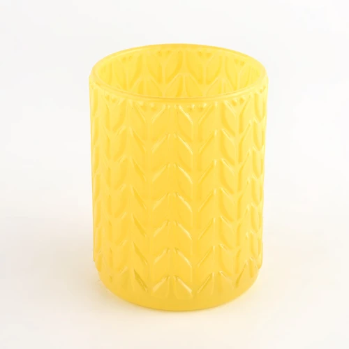 400ml octagon glass candle jar with custom colors, Sunny Glassware