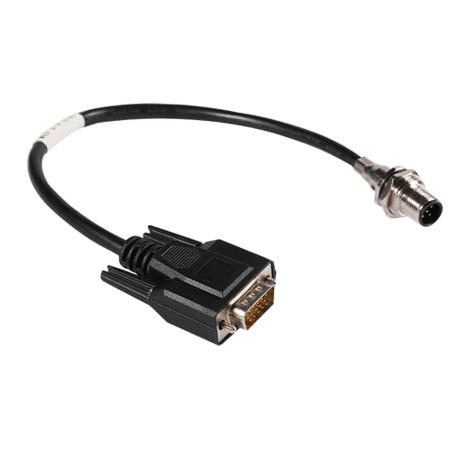 M12 to D-Sub 9 pin plug, M12 to D-Sub 15 pin plug, M12 to D-Sub 25 pin plug