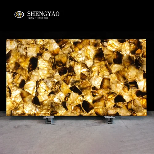 crystal slab, yellow crystal slab for sale, gemstone slab factory in ...