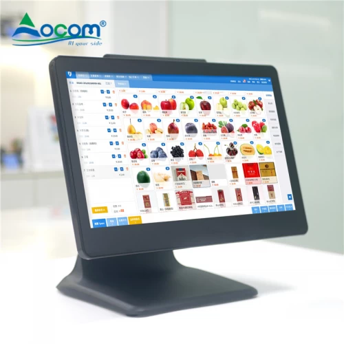 POS-1520 Alumium alloy stand pos all in one cashier table touch pos i3 ...