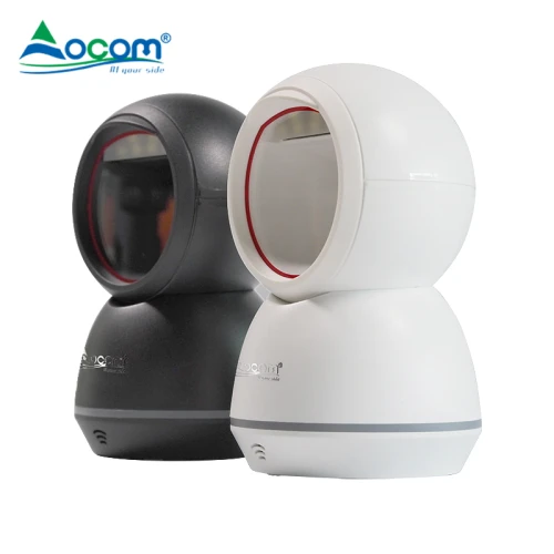 OCOM Hands-Free Omnidirectional Barcode Scanner Desktop USB Wired ...