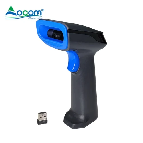 Long Range 2D Barcode Scanner QR Code Reader Wireless 2.4G and ...