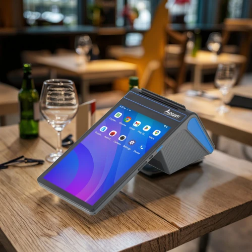 POS-T8 8-дюймовый портативный Android POS Терминал с термопринтером ...