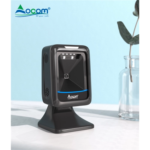 Professional Omnidirectional USB Desktop Barcode Scanner 1D 2D Auto QR ...