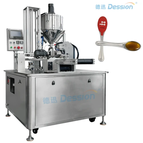 Fully automatic honey filling machine with turntable spoon dosing ...