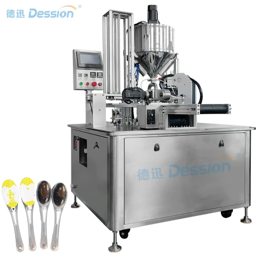 GMP honey production equipment | Rotary table filler with spoon ...