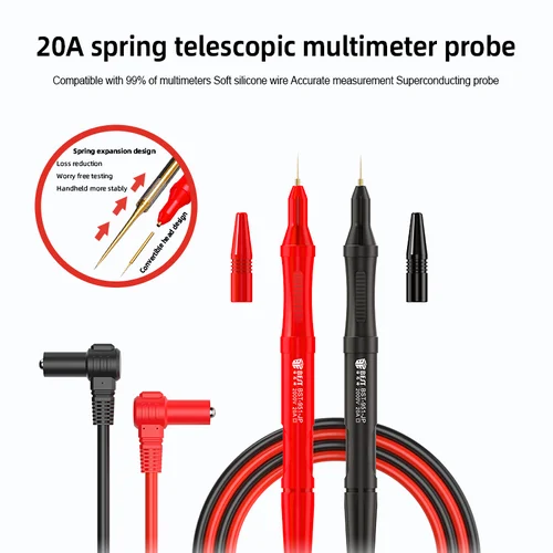 Multimeter Test Leads China Factory, 20A Spring Telescopic Mulitmeter ...