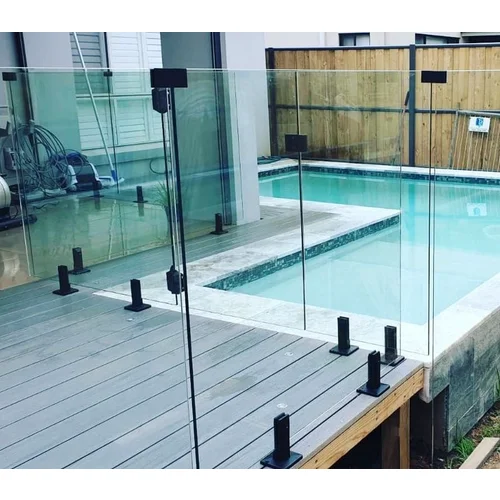 180 Degree Corner Matte Black Glass Clamp 304 316 Stainless Steel Clips ...