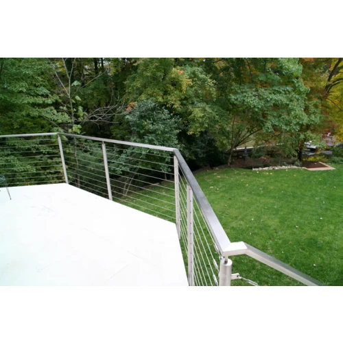 Cable railing stainless steel 316 square post for wire rope balustrade