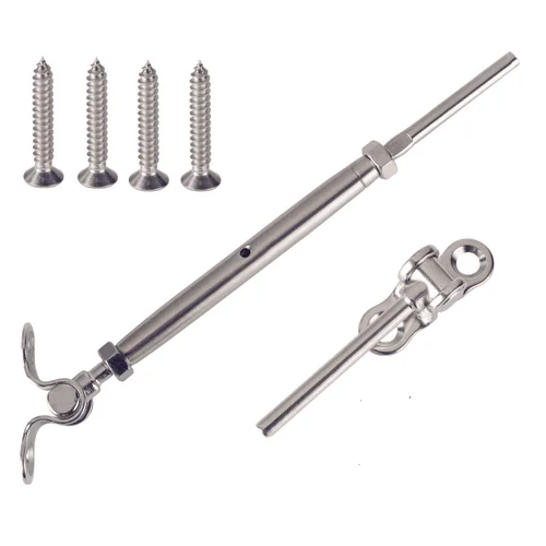 Stainlee steel adjustable 180 degree cable tensioner clamp for wire ...