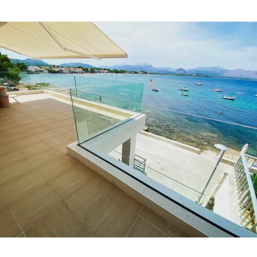 Frameless Balustrade Rail Aluminium U Channel Glass Railing Hardware